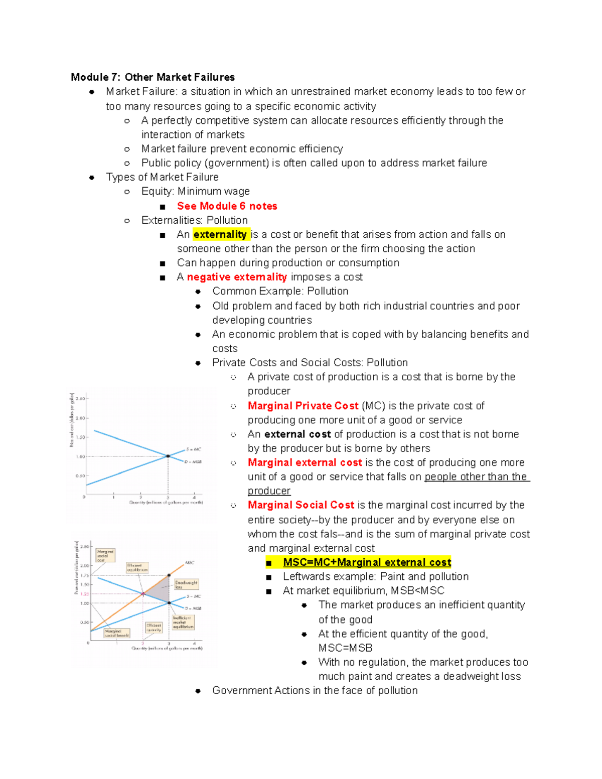 Module 7 Other market Failures - Module 7: Other Market Failures Market ...