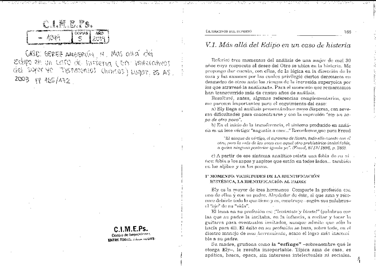 Caso Ely. Marta Gerez Ambertin - Psicopatologia - Studocu