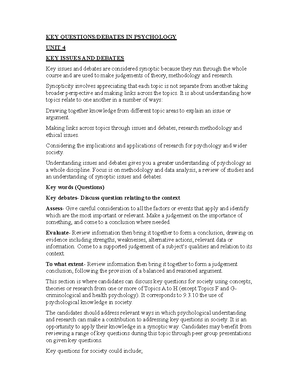 Psychology Specification - INTERNATIONAL ADVANCED LEVEL PSYCHOLOGY ...