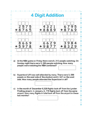 Grade 4 word problems mixed addition subtraction d - Reading and Math ...