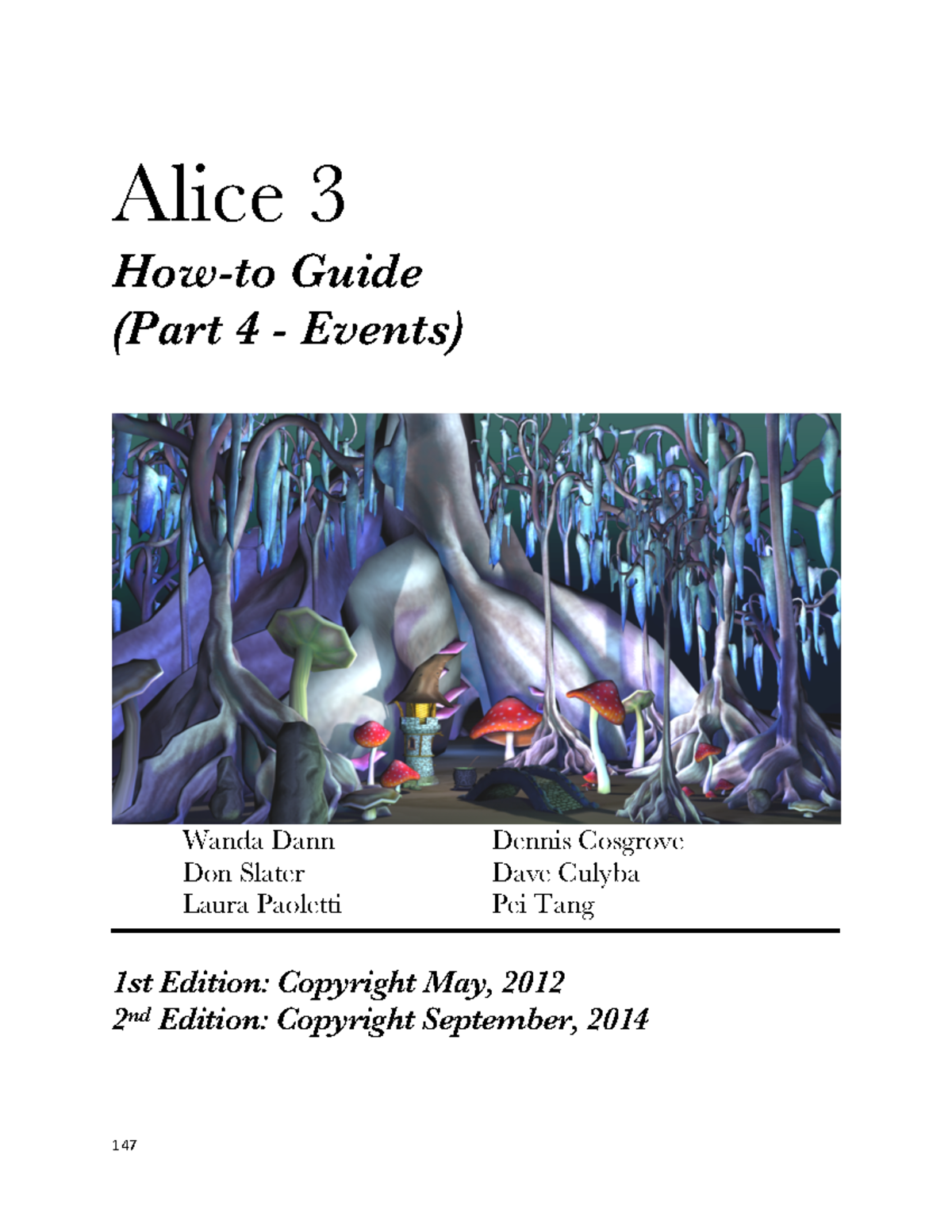 Alice 3-Event Guide - Lecture notes 1 - 147 Alice 3 How-to Guide (Part ...
