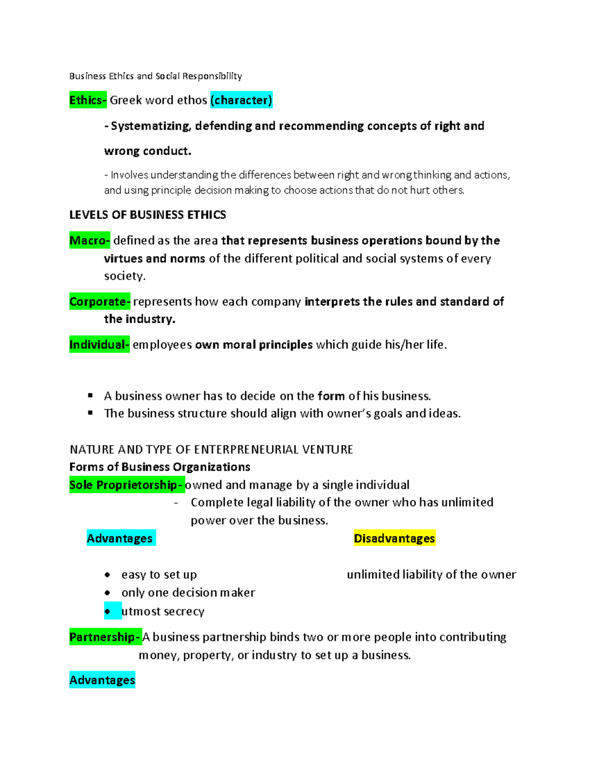 Business Ethics Lesson 1-6 - Business Ethics and Social Responsibility ...