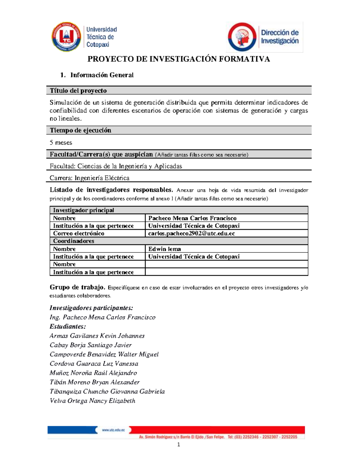 Informe- Proyecto- Integrador - Warning: TT: undefined function: 32 PROYECTO DE INVESTIGACIÓN ...
