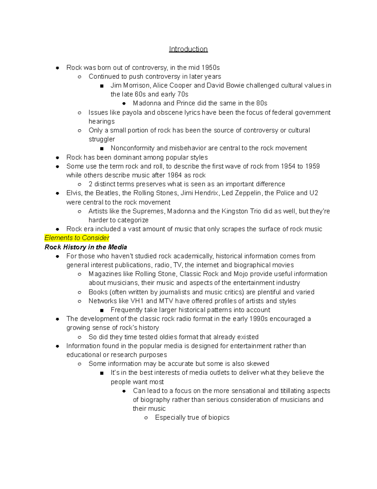 History of Rock and Roll p1 - Introduction Rock was born out of ...