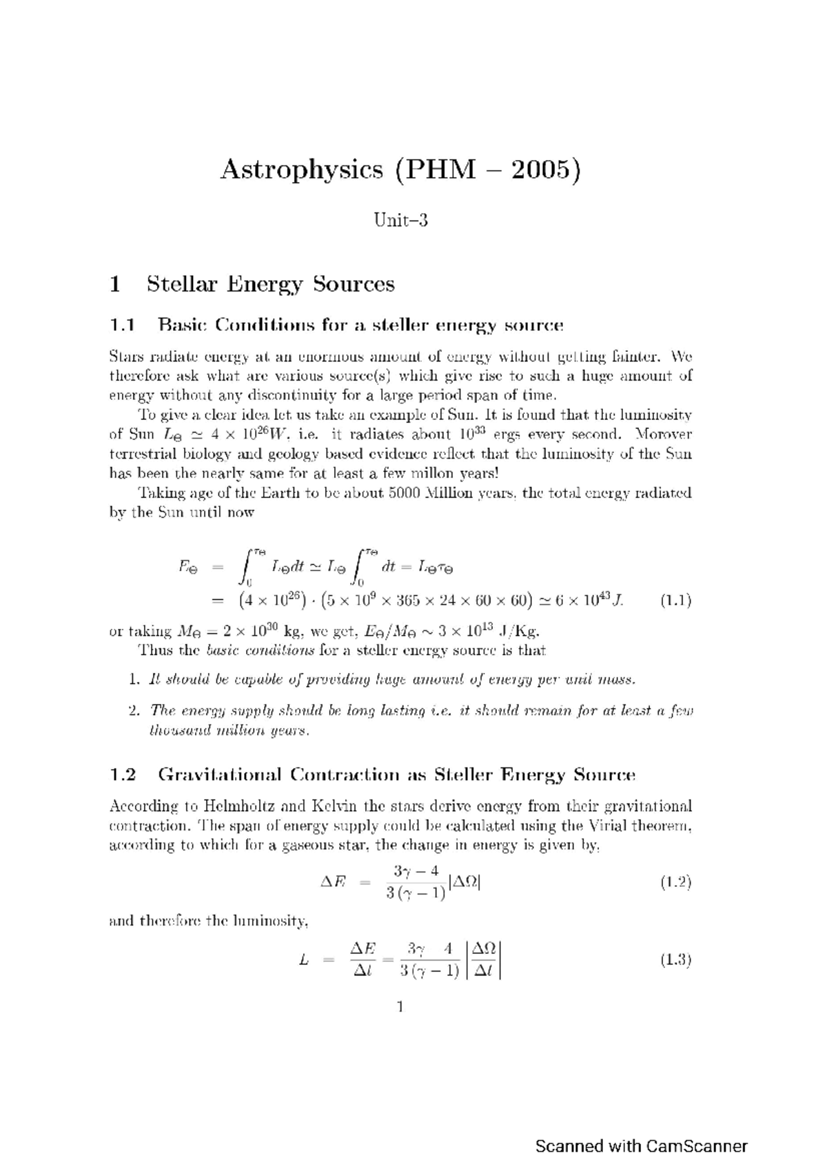 Astro Physics Unit 3 - Class notes - Studocu