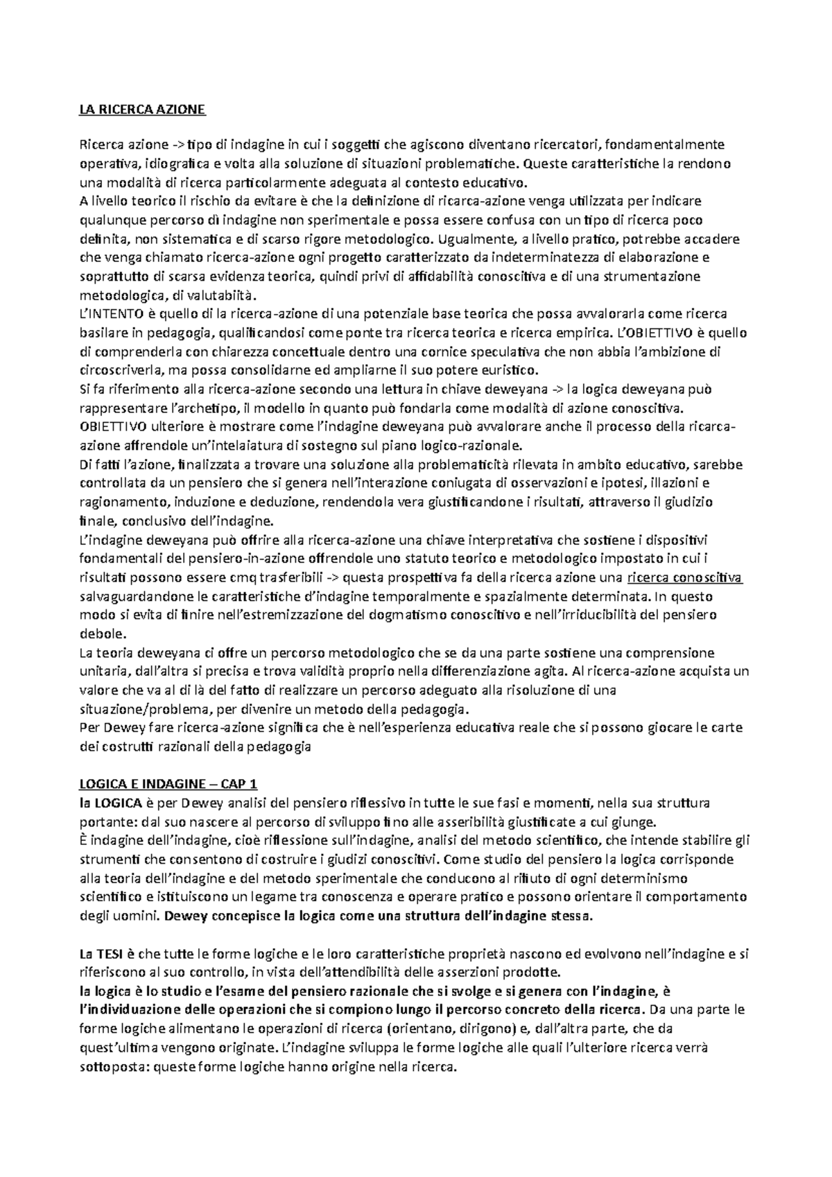 LA Ricerca Azione - LA RICERCA AZIONE Ricerca azione -> tipo di ...