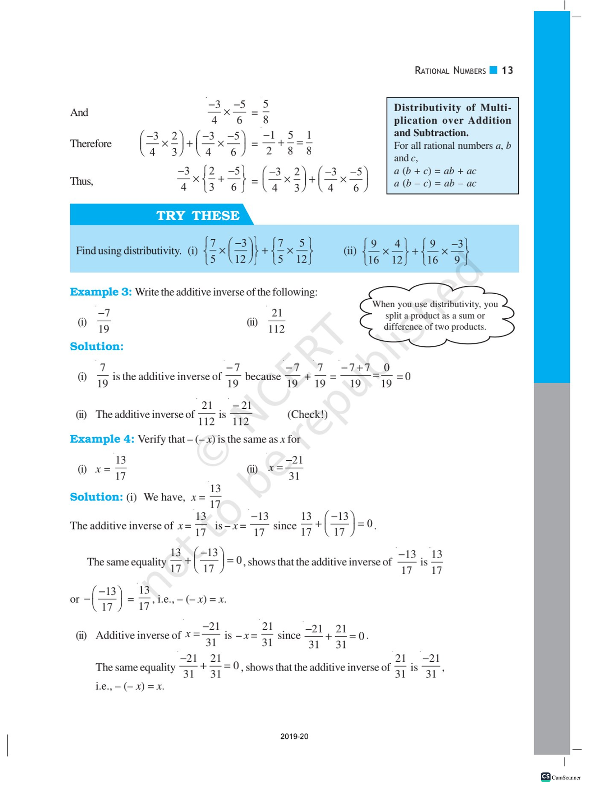 CBSE-8th Class- Rational Numbers-4 - Mathematics - Studocu