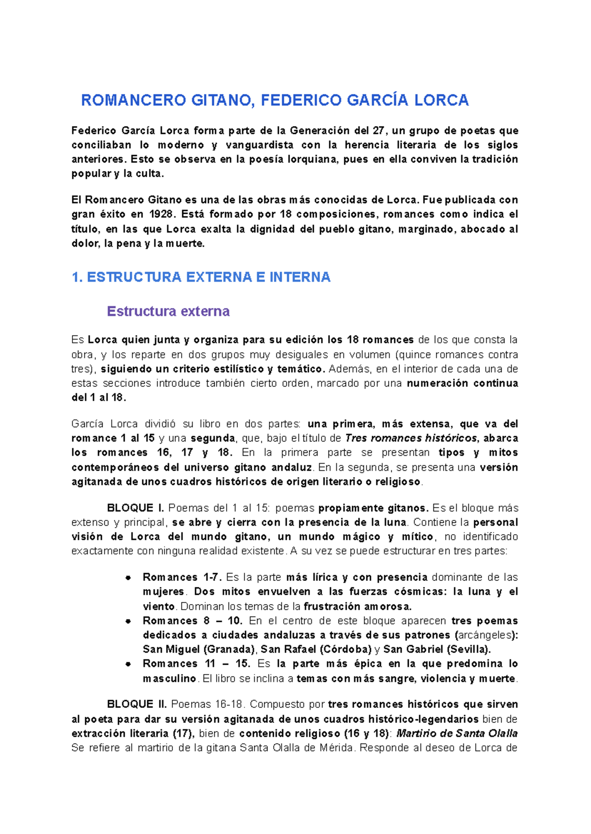 ROMANCERO GITANO, FEDERICO GARCÍA LORCA.pdf - ROMANCERO GITANO, FEDERICO GARCÍA LORCA Federico ...