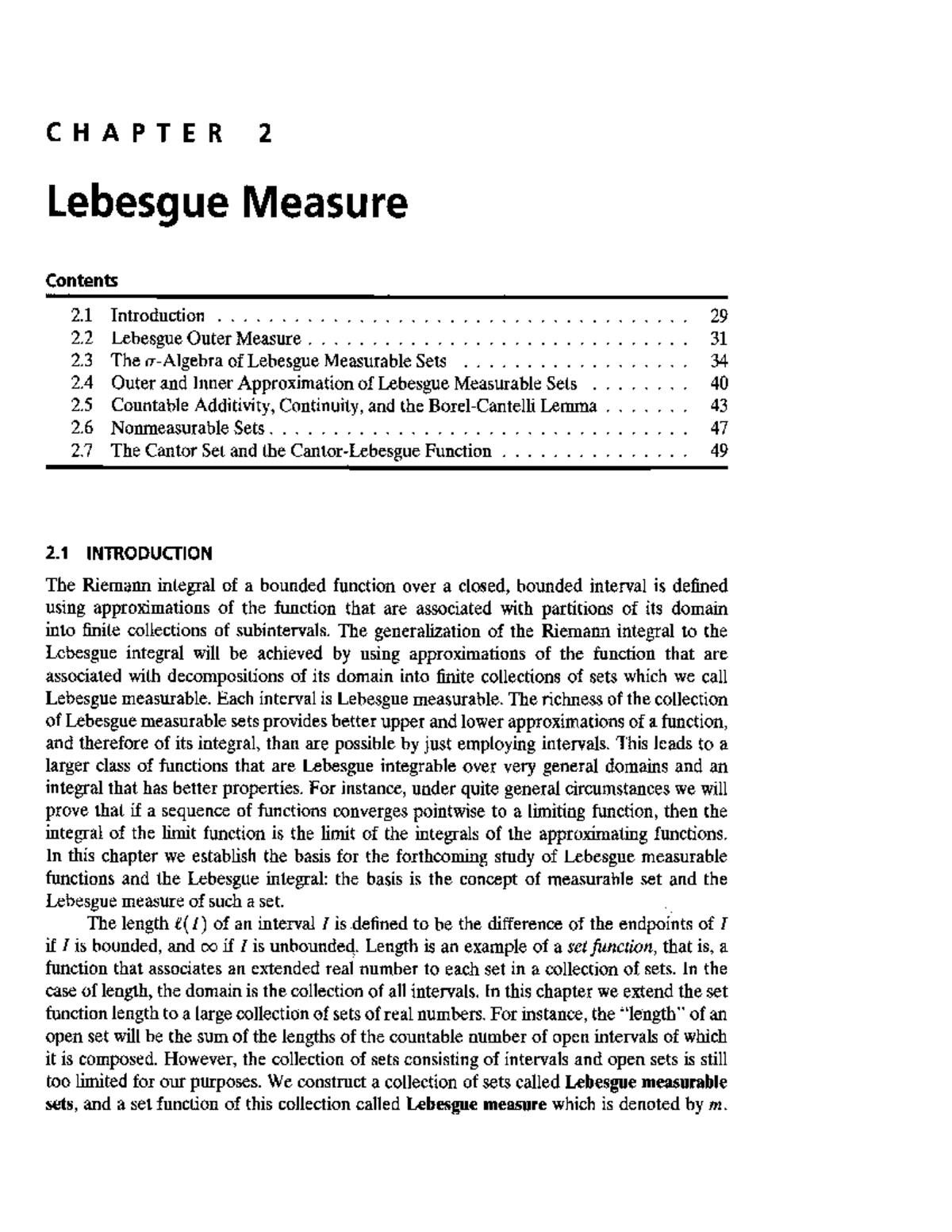Mcs Maths Real Analysis (part-3) Lebesgue Measure (Chapter- 2 ...