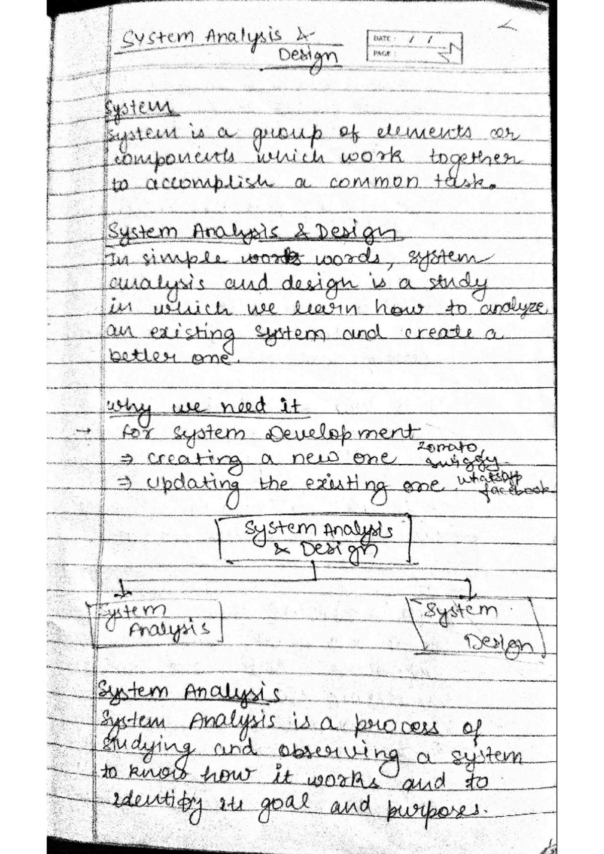 System Analysis and Design - Bachelor of computer application - Studocu