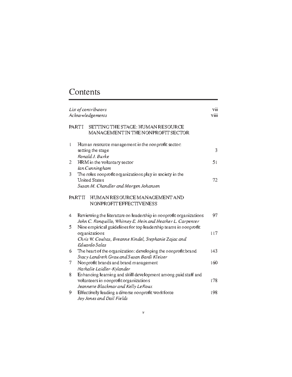 Human Resource in NPO - Contents List of contributors vii ...