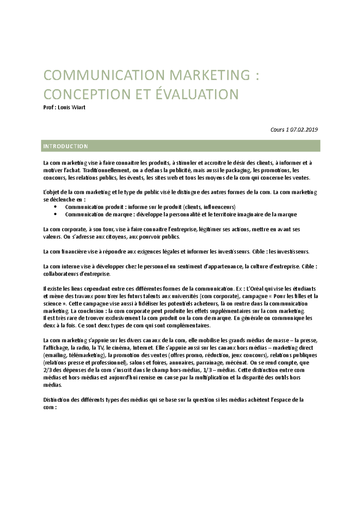 Communication marketing - COMMUNICATION MARKETING : CONCEPTION ET ...