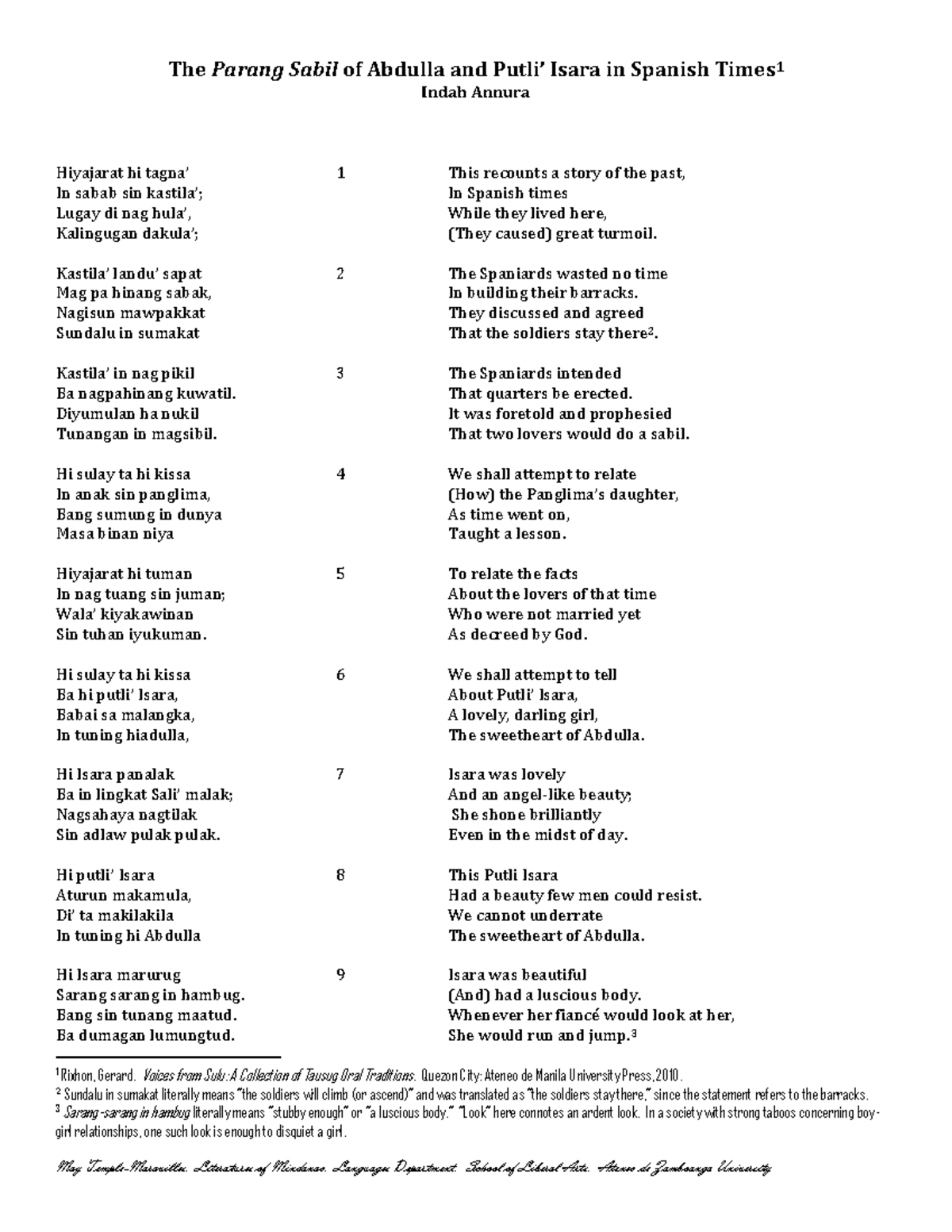 Parang sabil - Abraham graham - Mathemathics - StuDocu