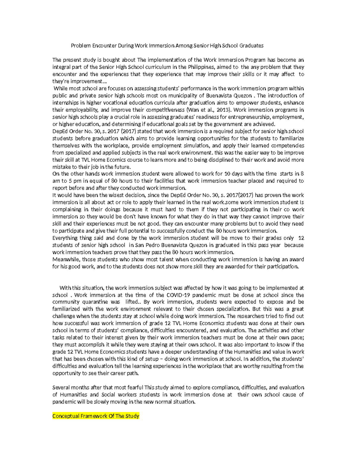 Problem Encount-WPS Office - Problem Encounter During Work Immersion ...