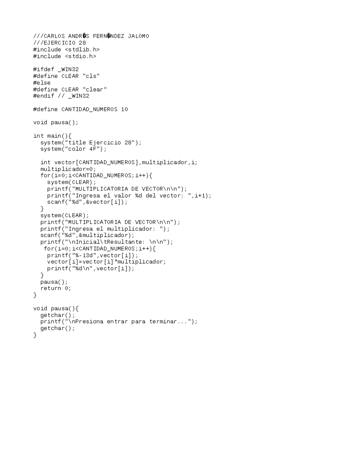 Ejercicios de programación avanzada - ///CARLOS ANDR S FERN NDEZ JALOMO ...