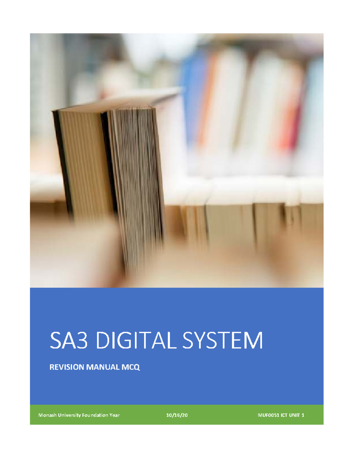 SA3 Digital System Revision Manualupdated Answer Scheme - SA3 DIGITAL ...