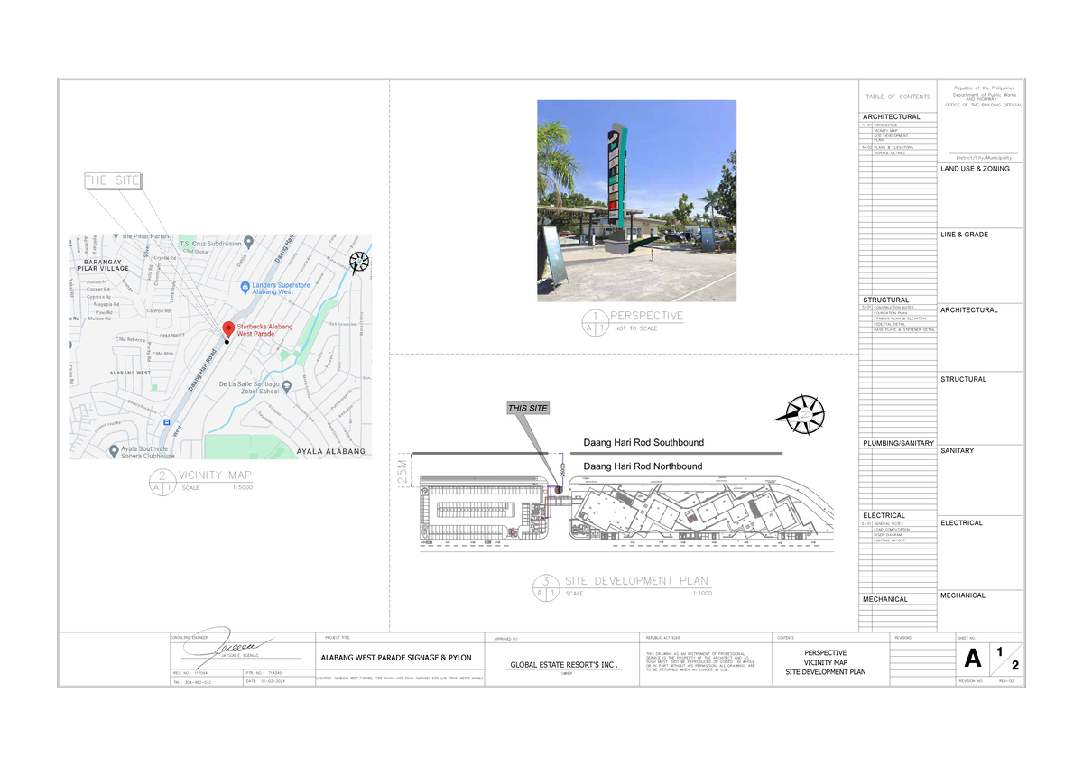 Alabang West Signage Plans R1 2024 - THIS SITE ALABANG WEST PARADE ...