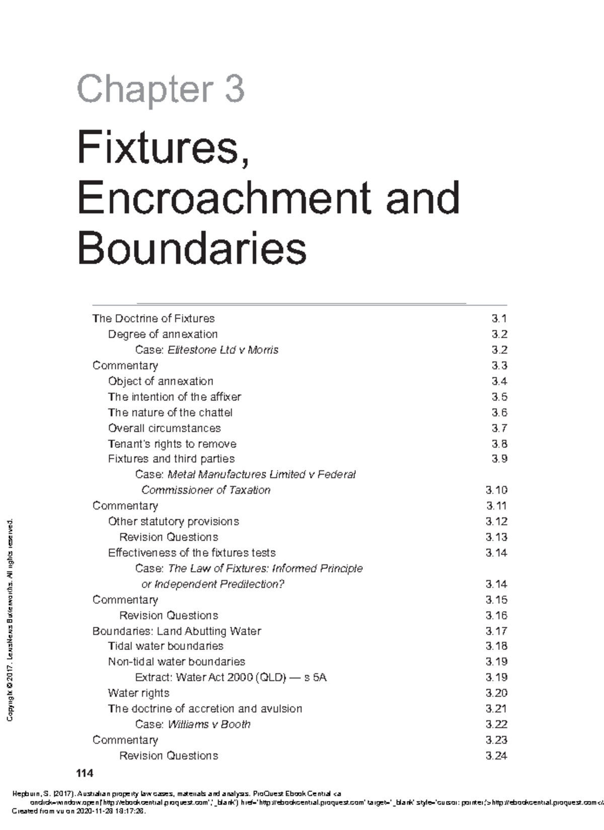 Chapter 3 - Property law book - Fixtures, Encroachment and Hepburn, S ...