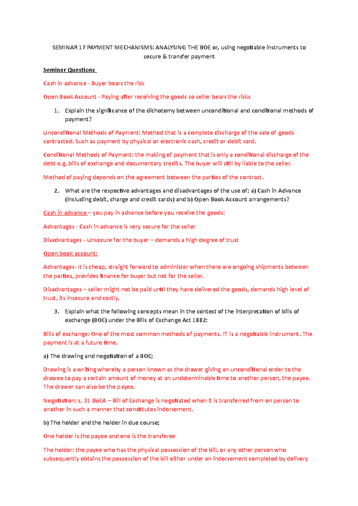 Seminar 17 - Payment Mechanisms - SEMINAR 17 PAYMENT MECHANISMS ...