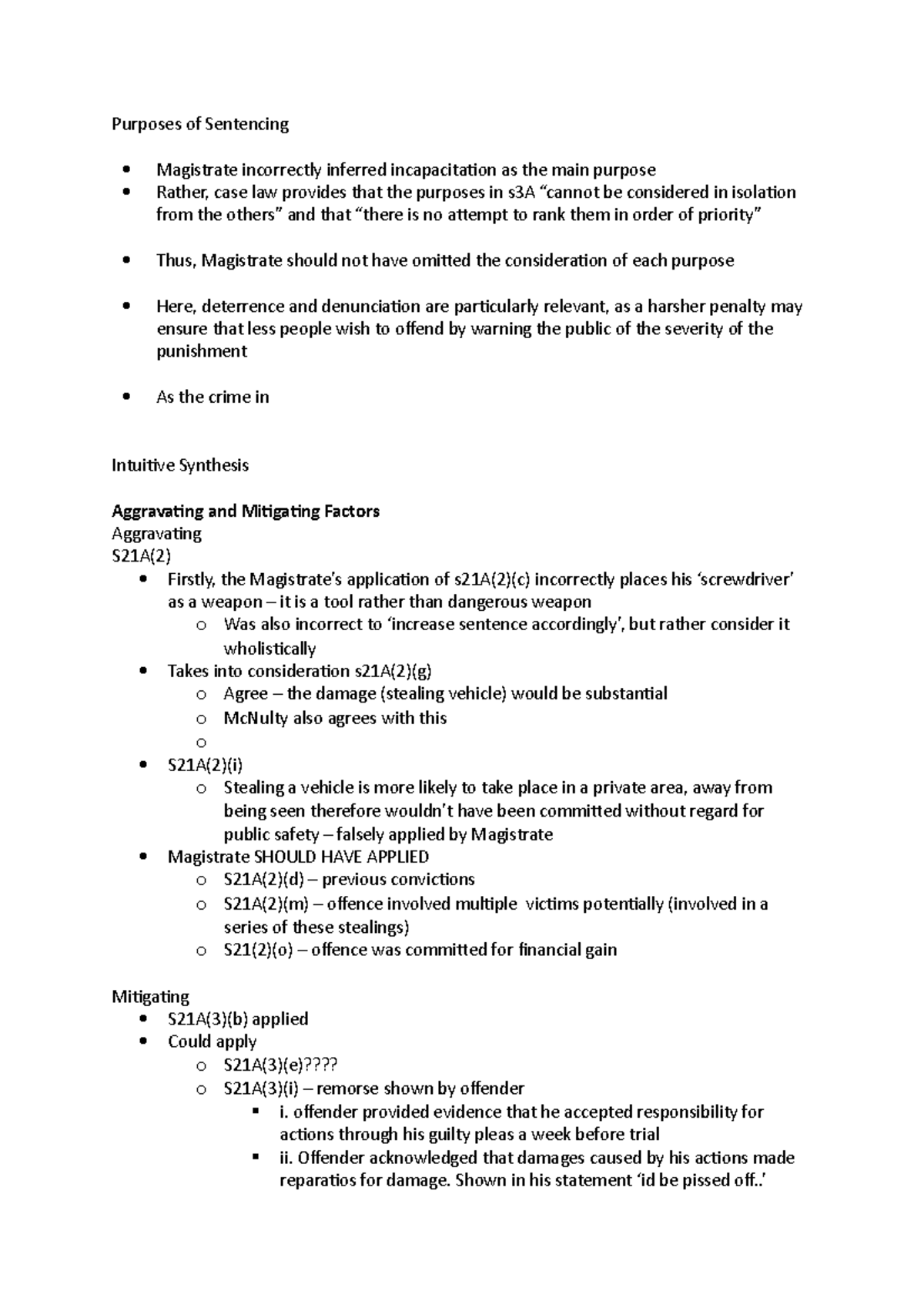 Purposes of Sentencing - offender provided evidence that he accepted ...