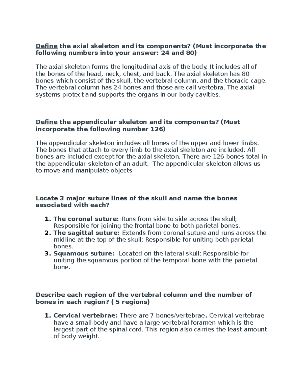 Chapter 7: Axial System Assignment - Define the axial skeleton and its ...