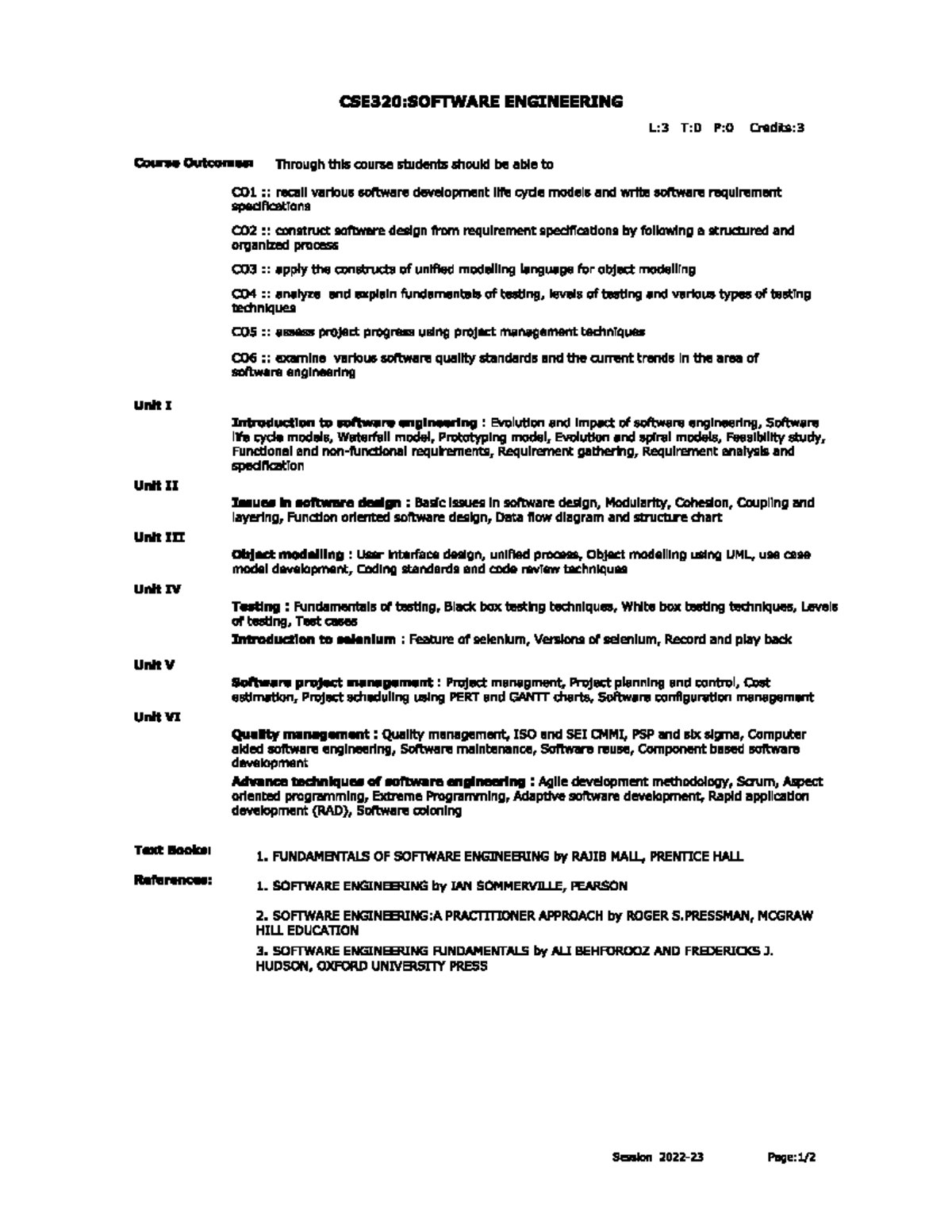 SOFT WARE Engineering CSE320 - Software Engineering - Studocu