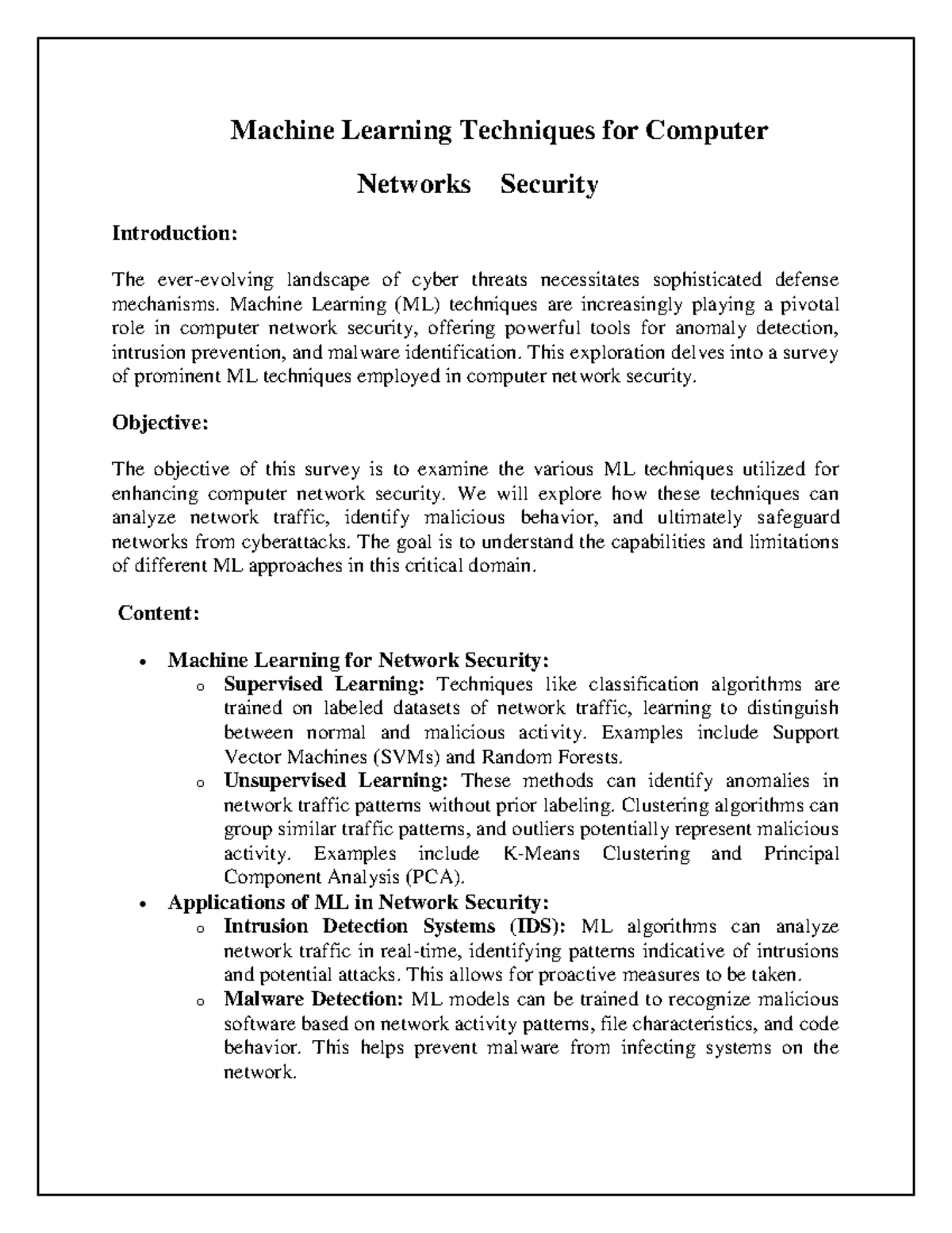 Machine Learning Techniques for Computer - Machine Learning Techniques for Computer Networks ...