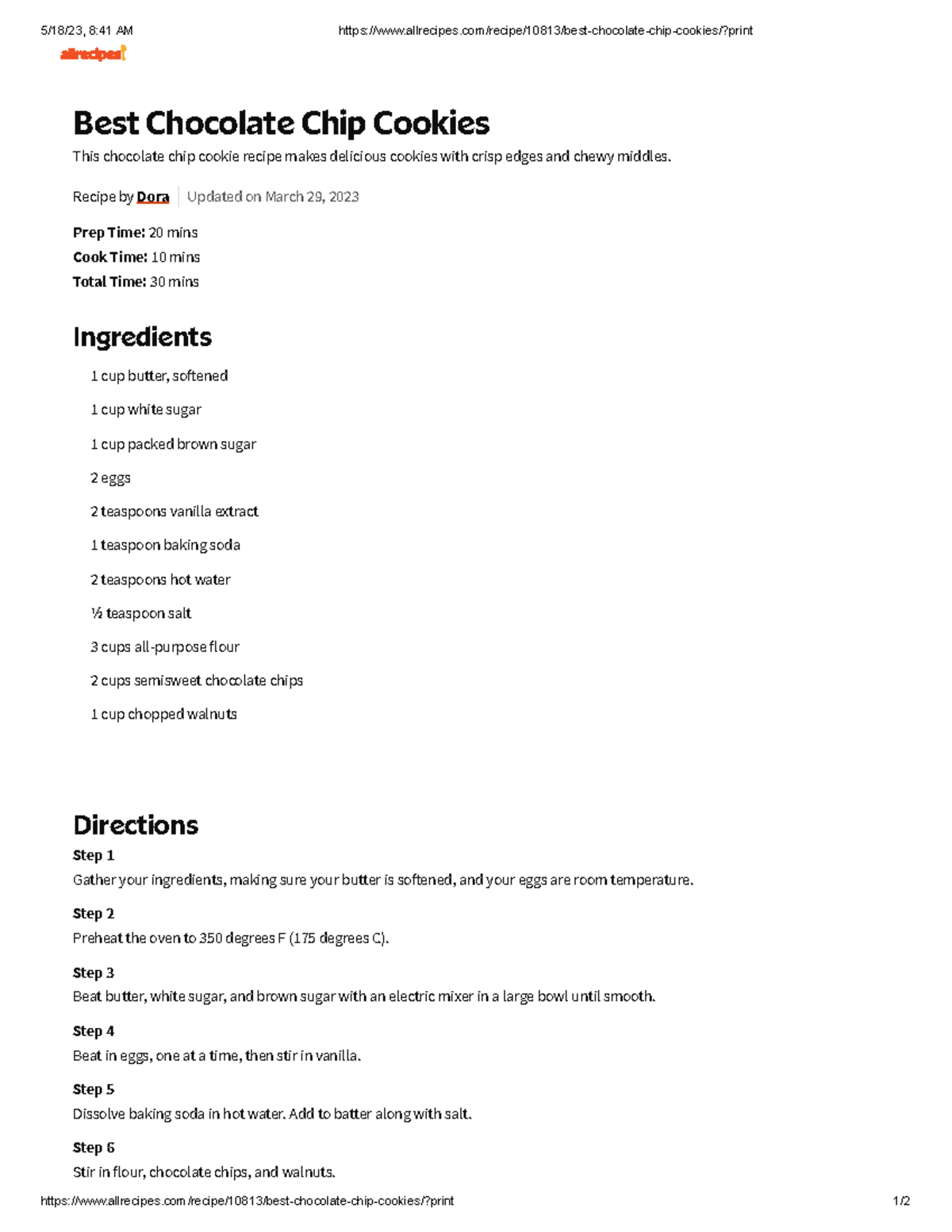 Module 3 Assignment - 5/18/23, 8:41 AM allrecipes/recipe/10813/best ...