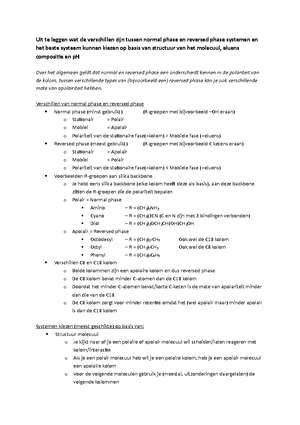 Leerdoelen Scheidingsmethoden periode 4 jaar 1 - Samenvatting ...