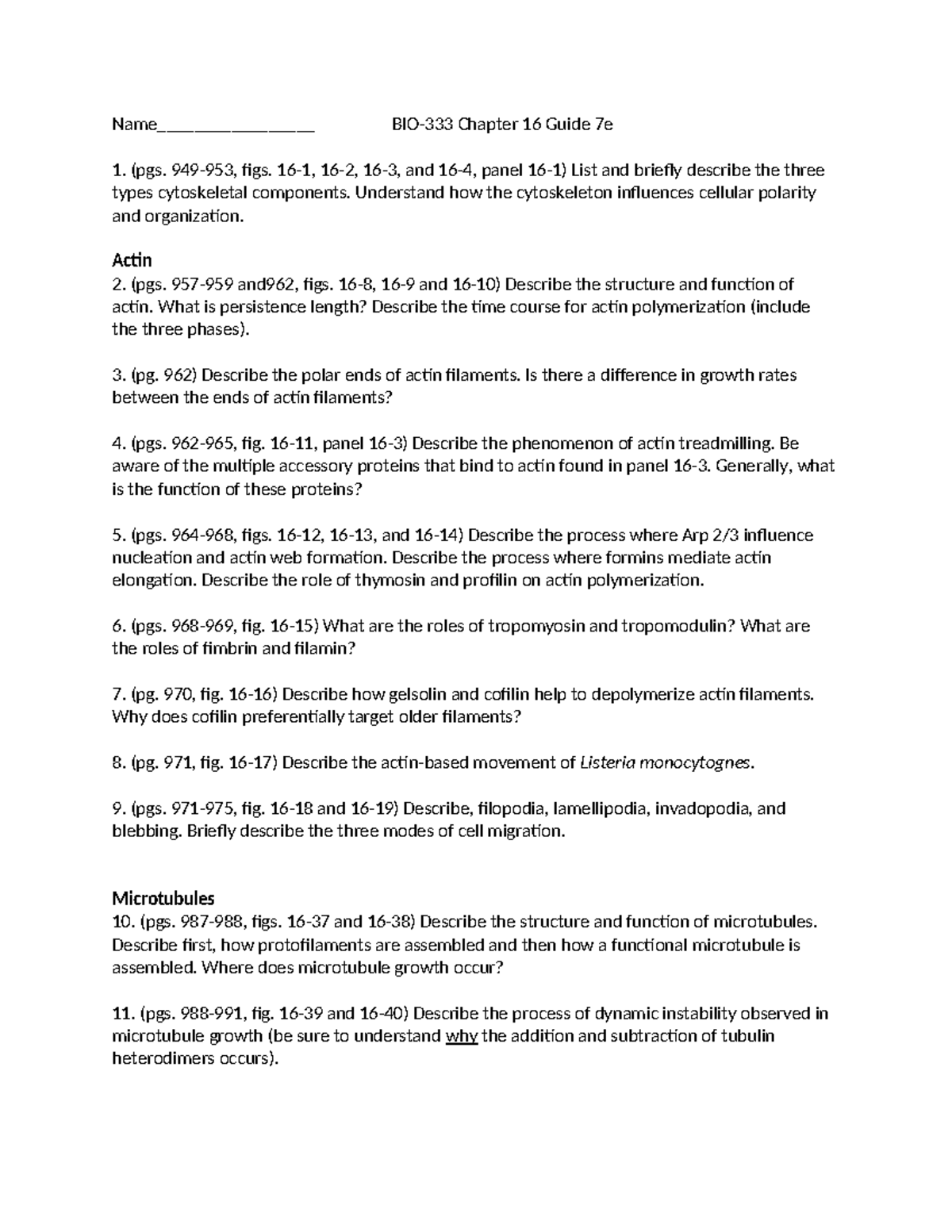 BIO-333 CH16 Guide 7e-SM - Name_________________ BIO-333 Chapter 16 ...