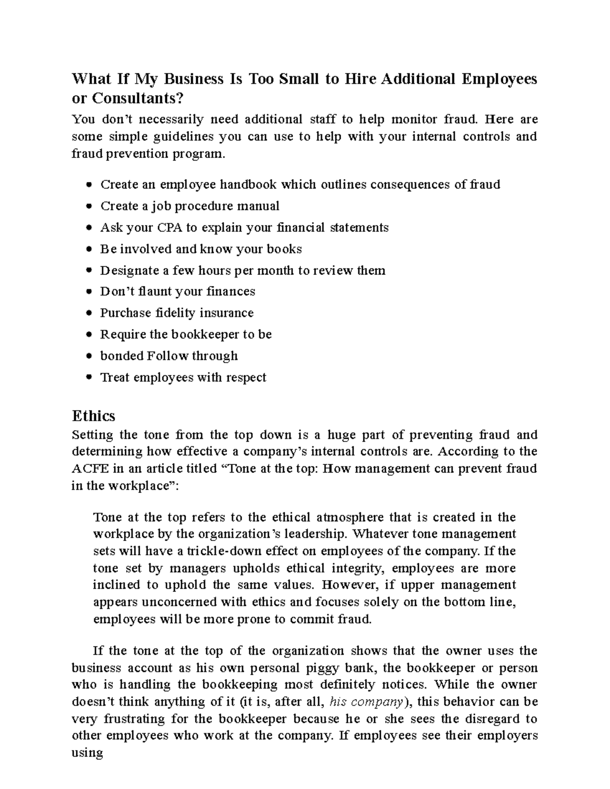 What If My Business Is Too Small to Hire Additional Employees or ...