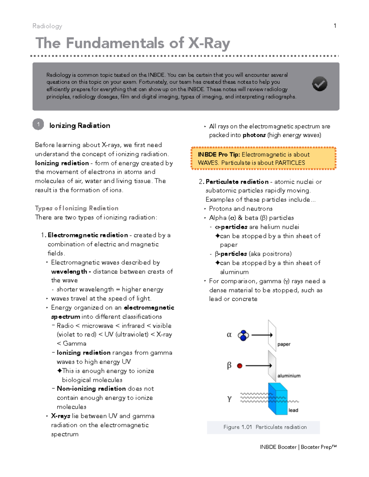 Inbdebooster Radiology Notes May 12th 2022 - The Fundamentals of X-Ray ...