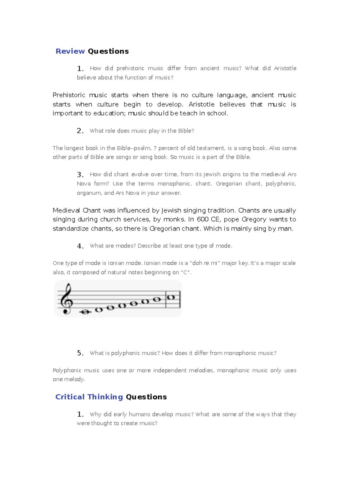 U3Review Questions - About the unit test. - Review Questions 1. How did ...