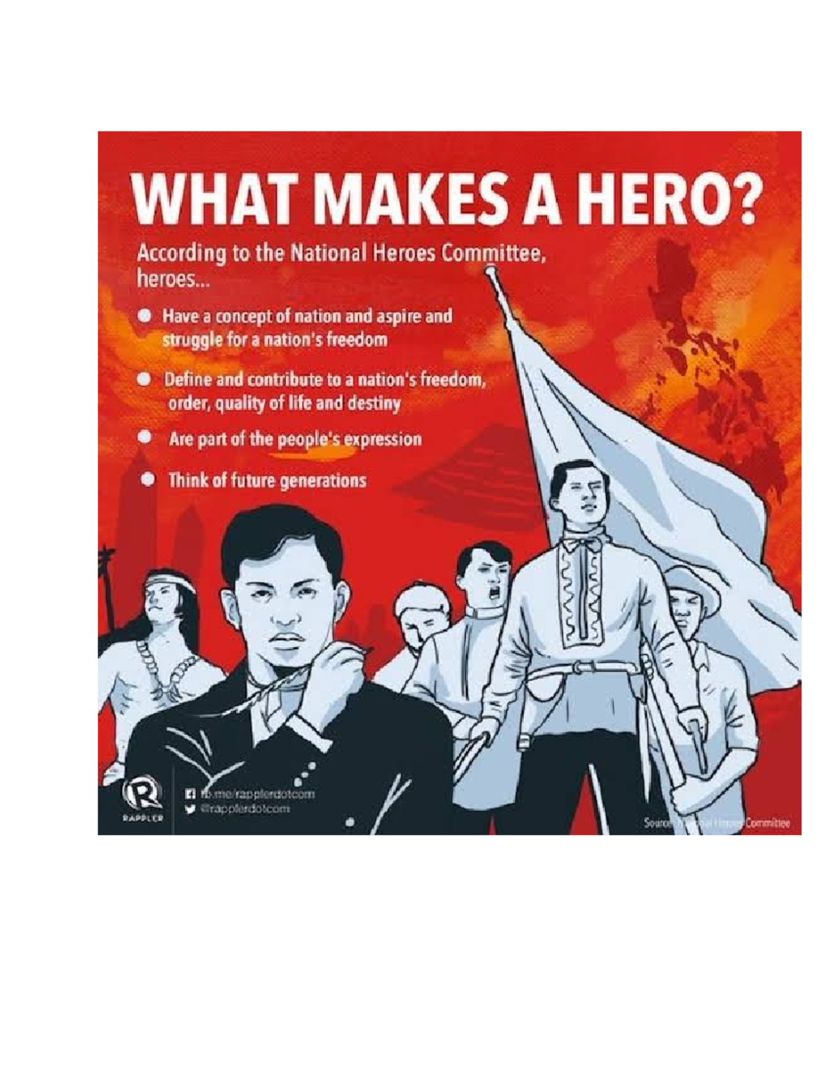 What makes a hero - WHAT MAKES A HERO? According to the National Heroes ...