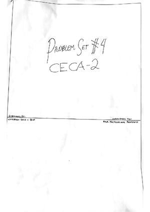 Geotech 2 - Practice Problems - BLAS, CHRISTIAN DAVE C. CECA 2 PROBLEM SET NO. 6 1. For the ...