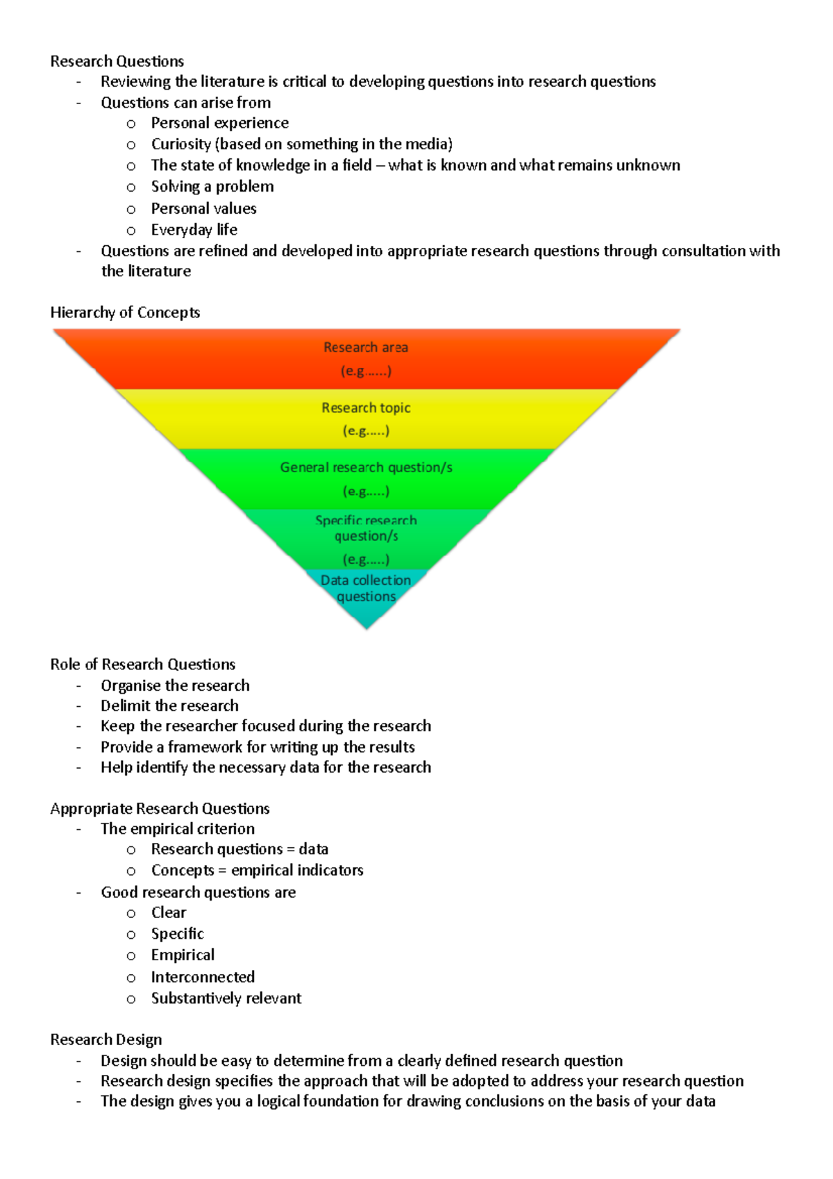 Research Questions and Research Design (3) - Research Questions ...
