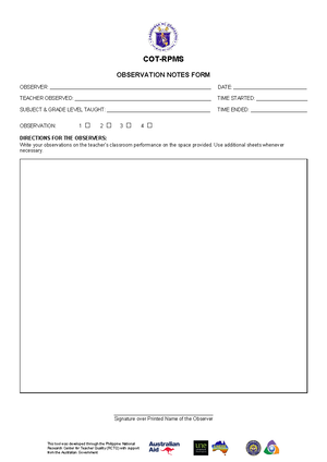 [Appendix C-06] COT-RPMS Rating Sheet for MT I-IV for SY 2023-2024 ...