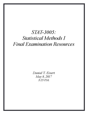 STAT-3005 - Notes - 4-1 - Correlation and Scatterplots - 1 Daniel T ...