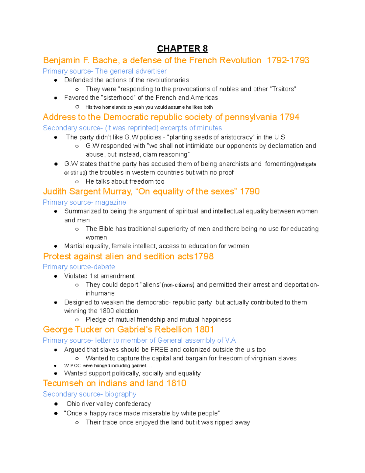 Voices of freedom chapter 9-12 - CHAPTER 8 Benjamin F. Bache, a defense ...