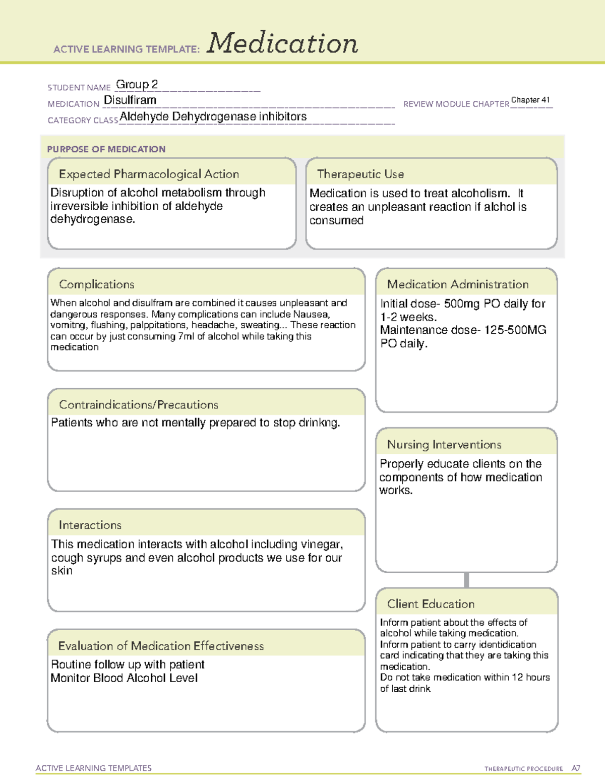 Active Learning Template medication - ACTIVE LEARNING TEMPLATES ...
