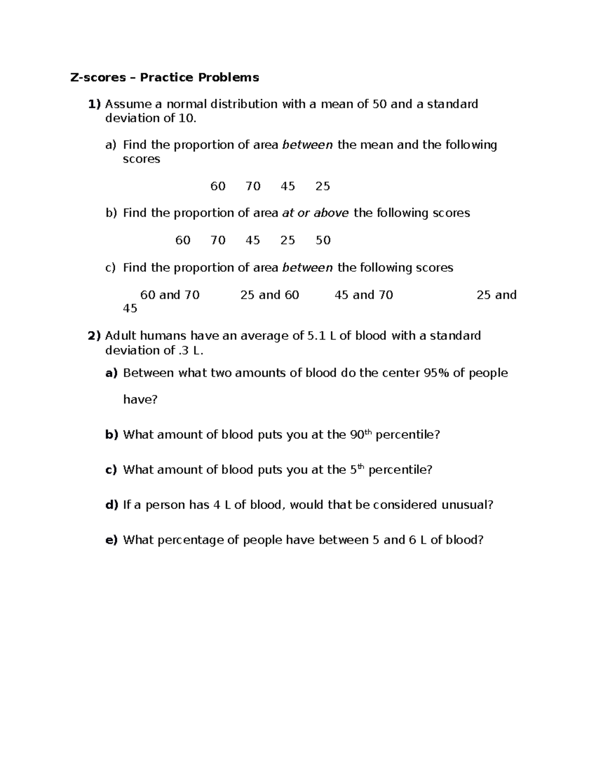 Z-scores mth problem 101, how to do exel - Z-scores – Practice Problems ...