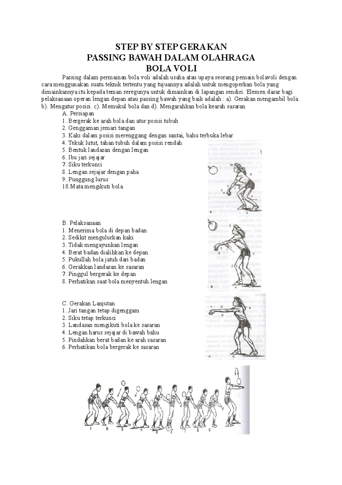 STEP BY STEP Gerakan - cara bermain volly - STEP BY STEP GERAKAN ...
