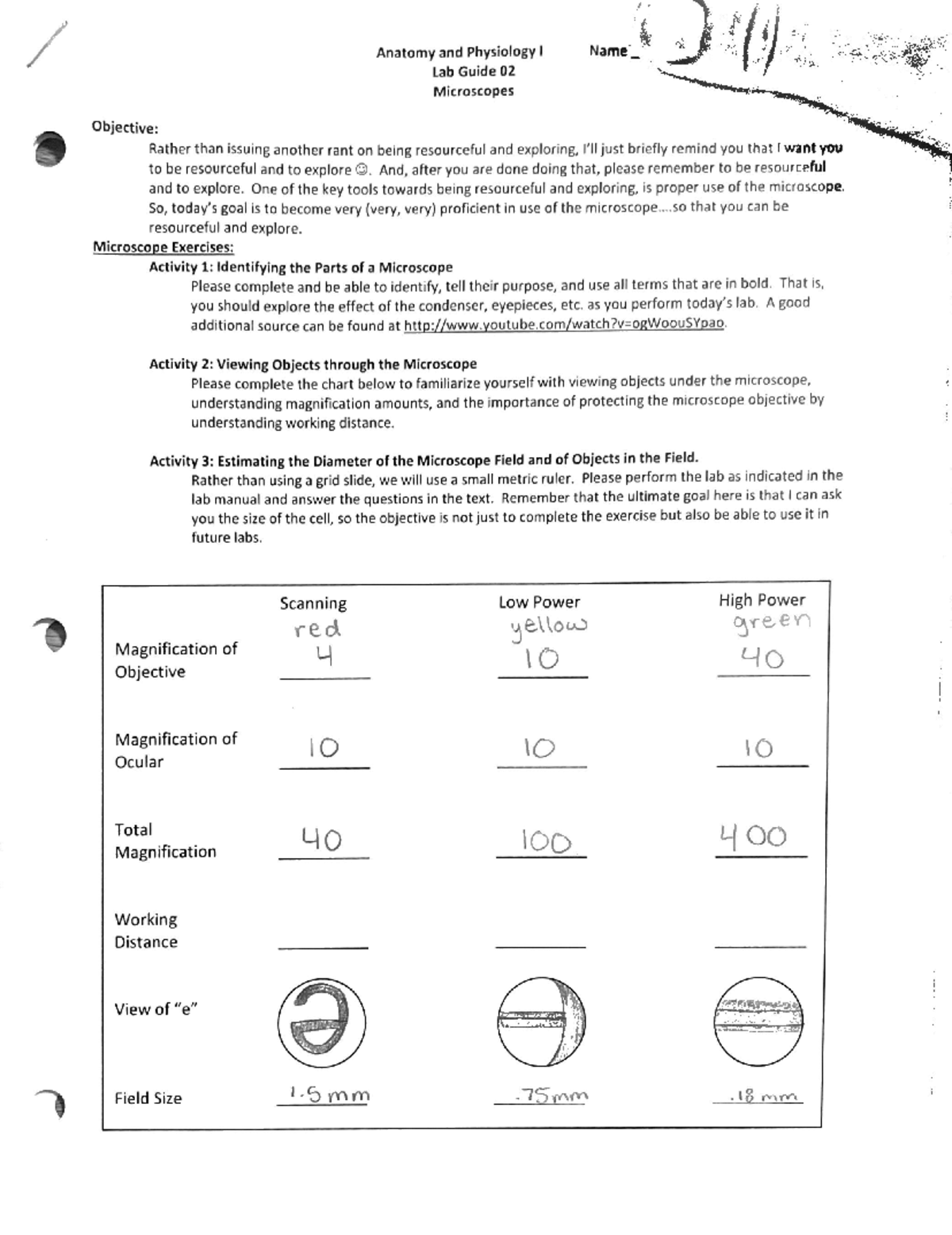 Lab Handout Guide - BIO-168 - Studocu