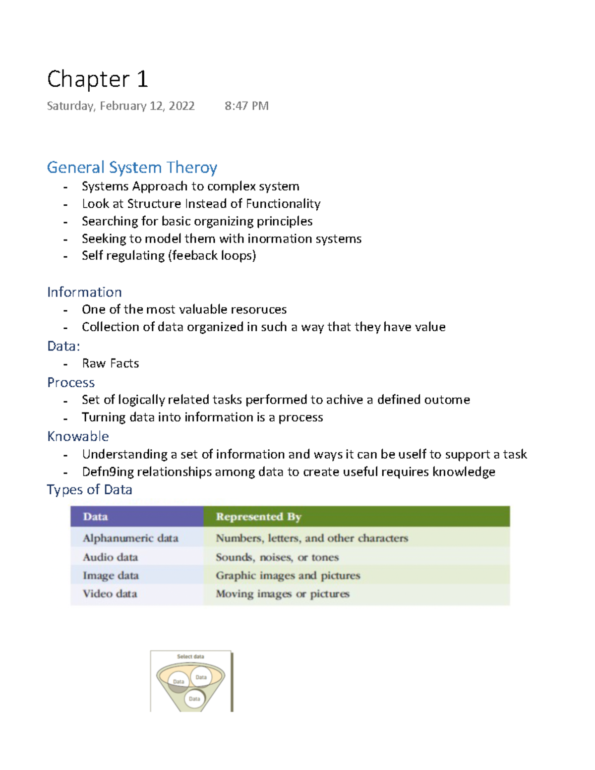 Chapter 1 notes and introduction to technology - General System Theroy ...