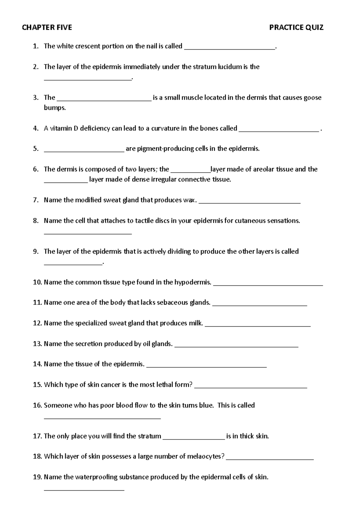 Chapter 5 - Practice Quiz (NR) - CHAPTER FIVE PRACTICE QUIZ - Studocu