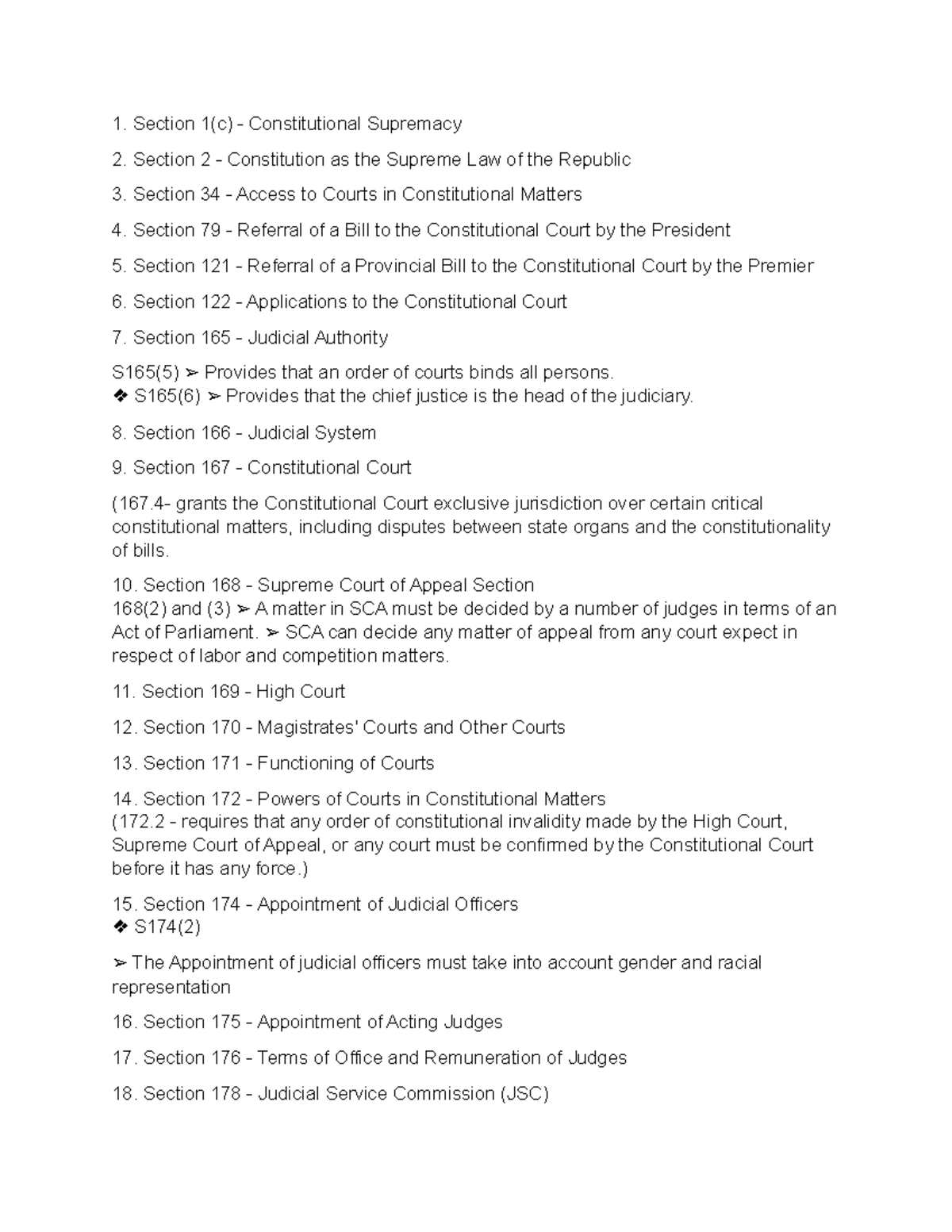 Pbl important sections - Section 1(c) - Constitutional Supremacy ...