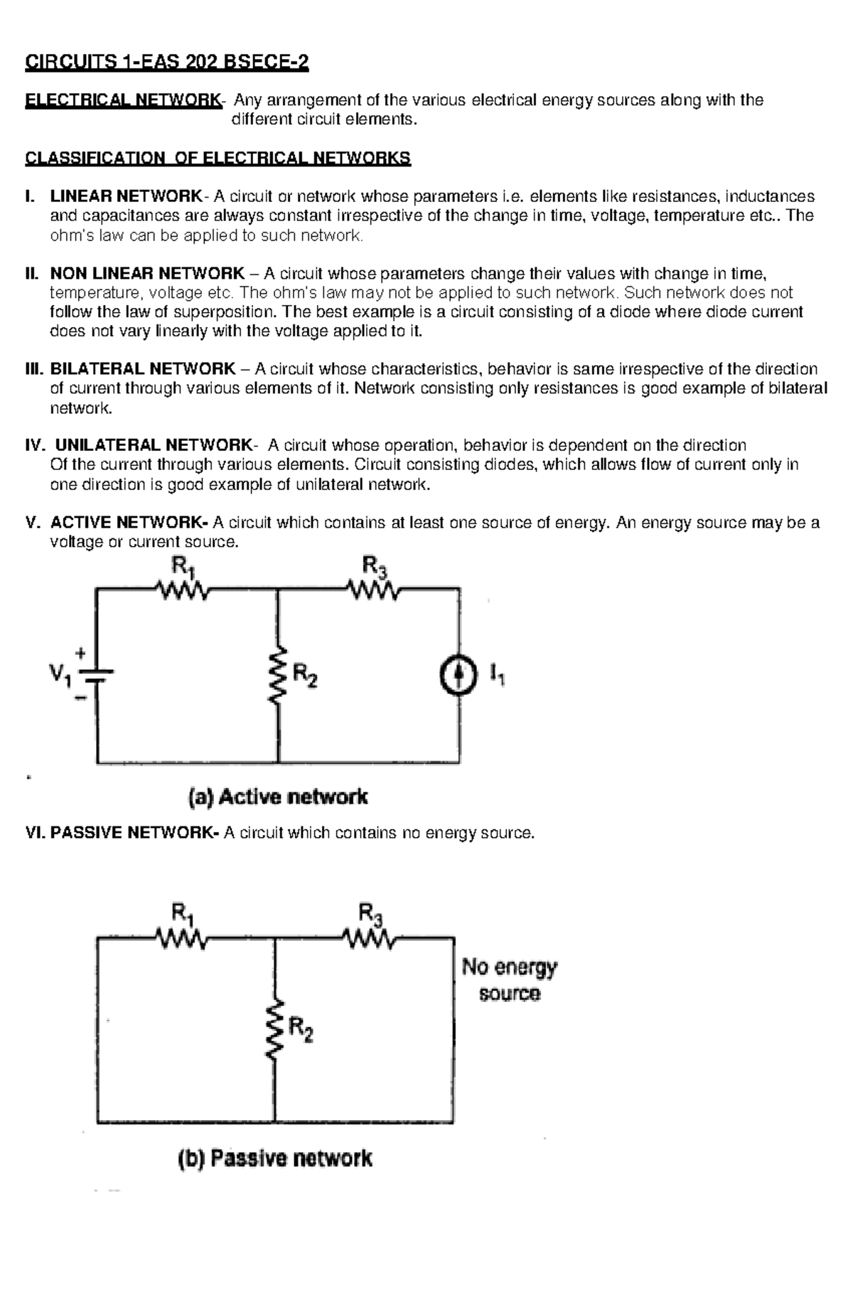 Circuits 1 EAS 202 Bsece 2 Resistive Network - CIRCUITS 1-EAS 202 BSECE ...