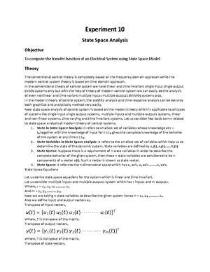Experiment 14 - Experiment 14 Derivative Compensator Design Objective ...