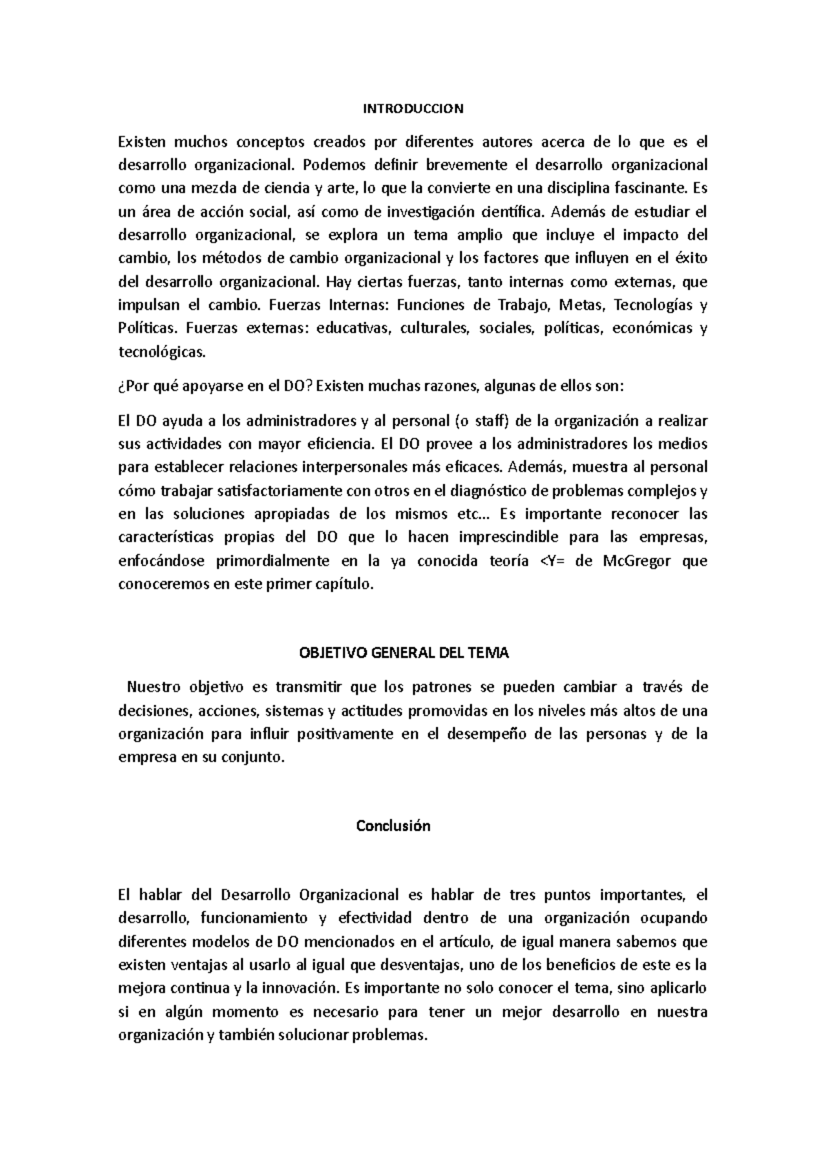 Conclusion Y Introduccion - INTRODUCCION Existen muchos conceptos ...