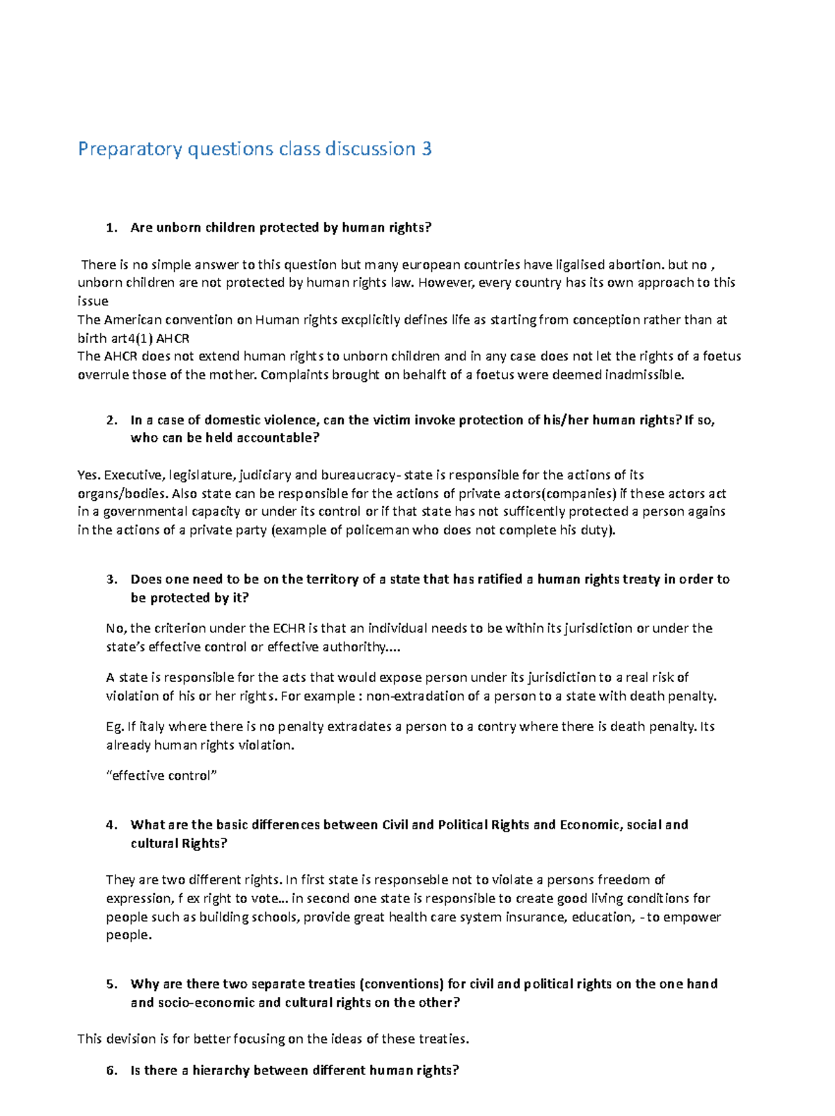 Week 3 - notes with the answers of seminar material - Preparatory ...